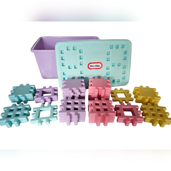 little tikes | Toys | Vintage 36 Piece Little Tikes Waffle Building ...